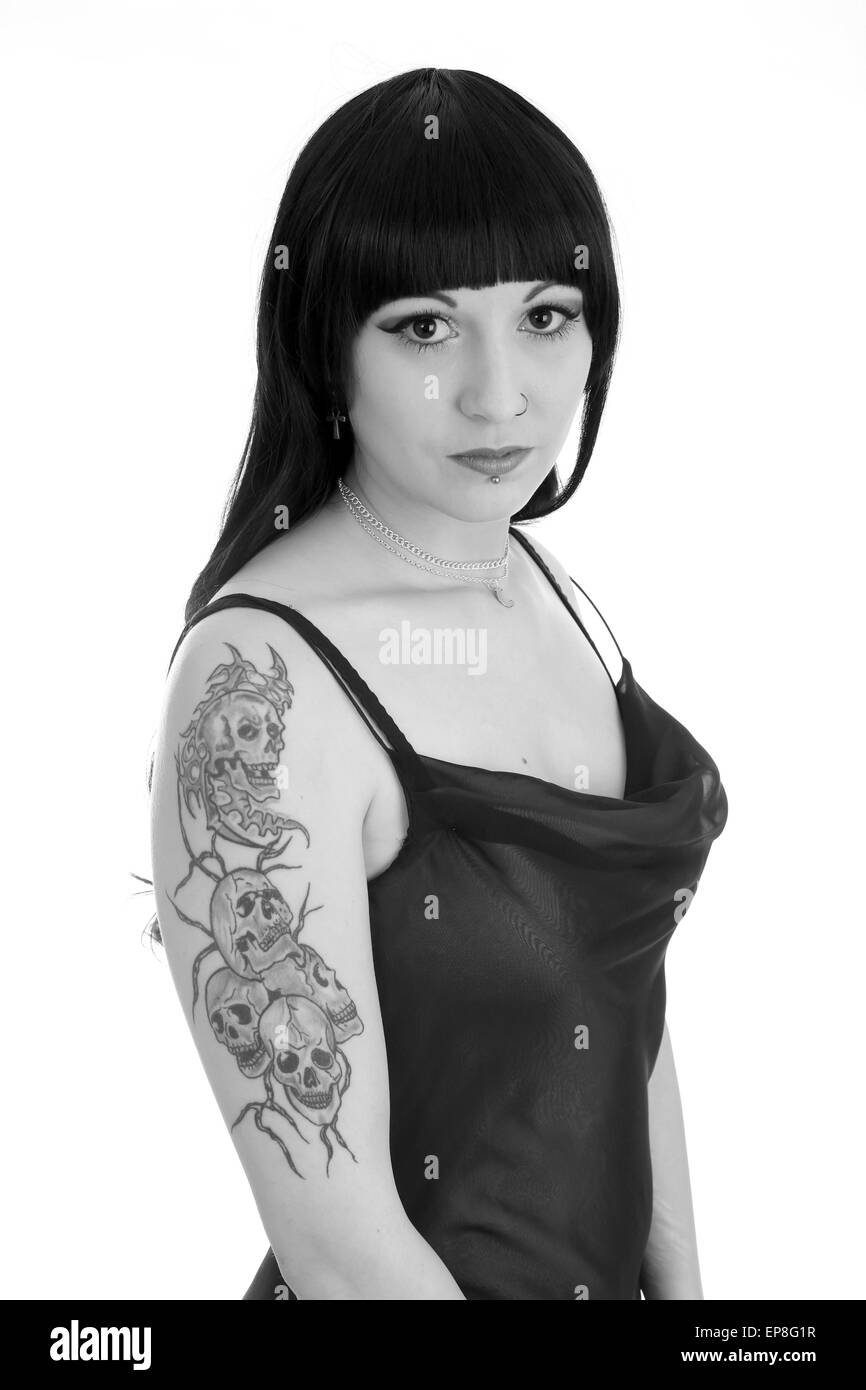 Beautiful young alternative woman in the studio, 14th May 2015 Stock ...