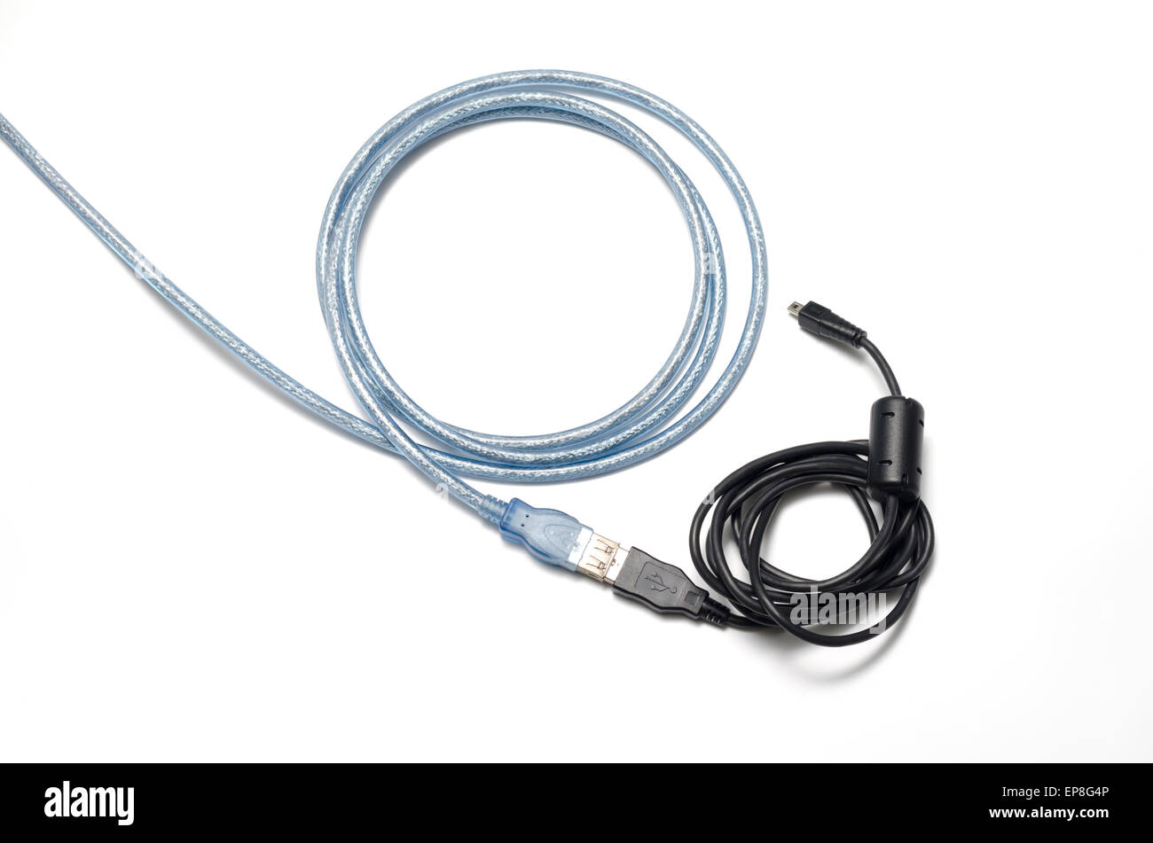 usb cable on a white background Stock Photo - Alamy