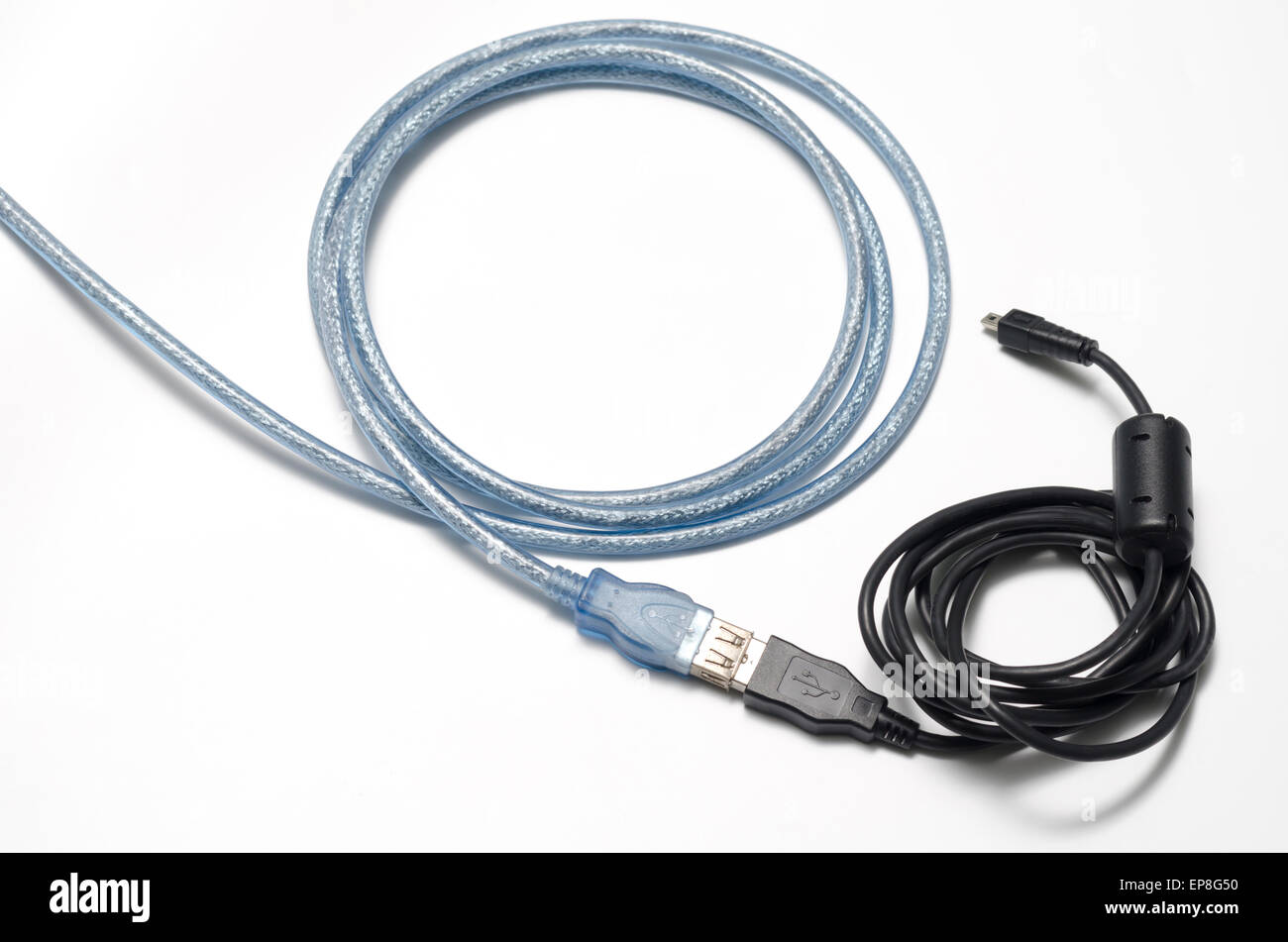 usb cable on a white background Stock Photo - Alamy