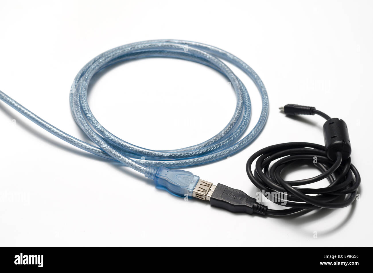 usb cable on a white background Stock Photo - Alamy