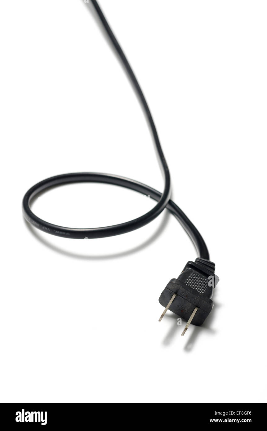 electric plug on a white background Stock Photo - Alamy