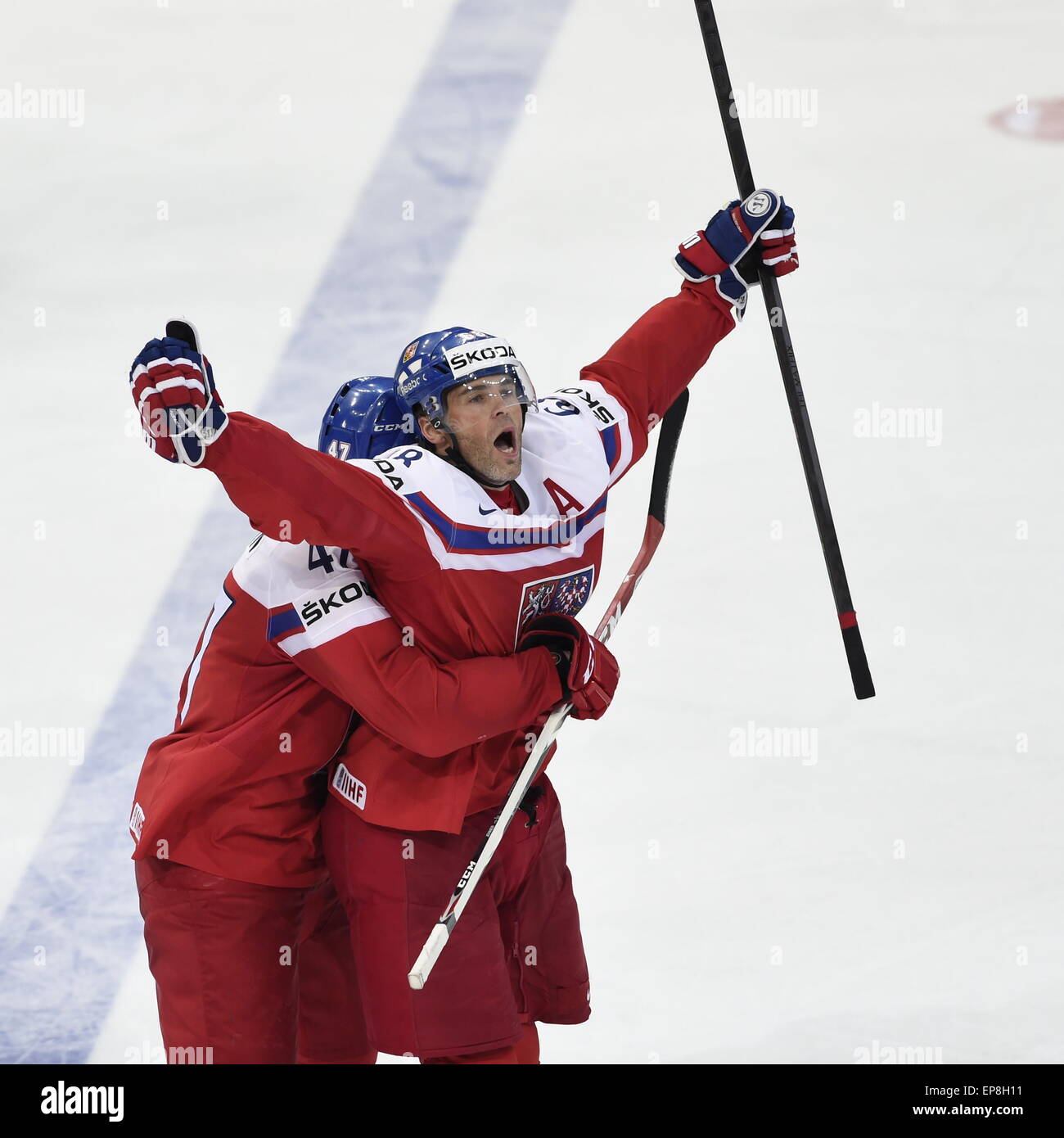 Prague, Czech Republic. 14th May, 2015. From left Czech players Jaromir ...