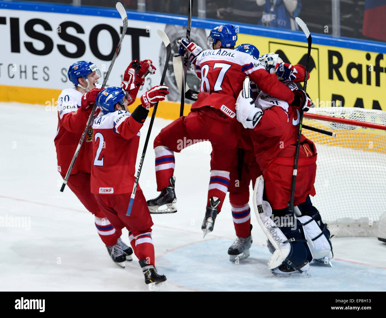Prague, Czech Republic. 14th May, 2015. Czech players celebrate goal ...