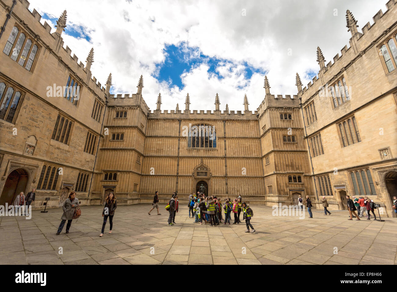 Courtyard view of the Bodleian Library, one of the oldest libraries in ...