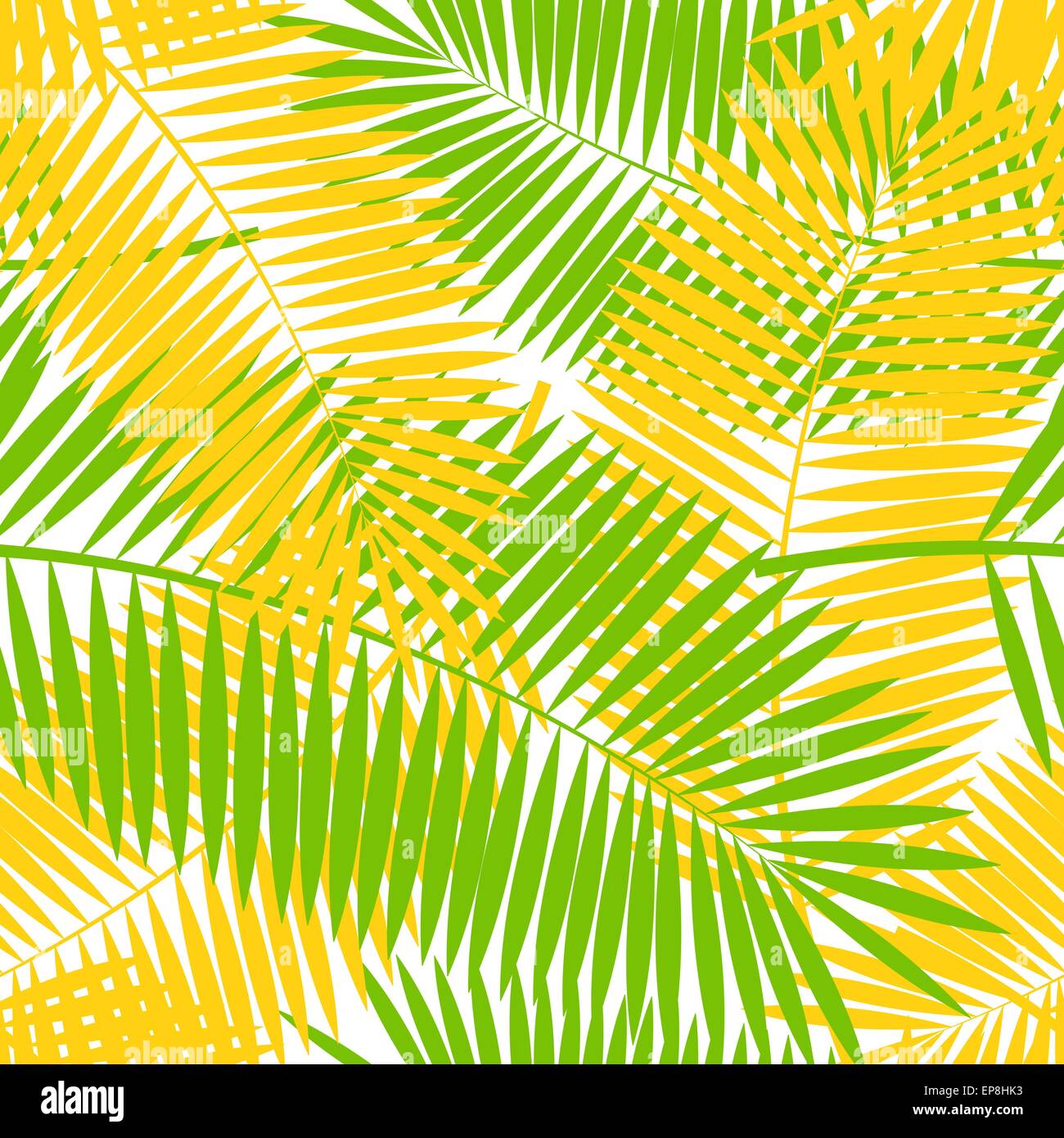 Palm Leaf Seamless Pattern Background Vector Illustration Stock Vector ...