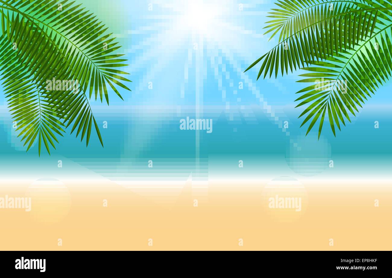 Summer Sunny Natural Background Vector Illustration Stock Vector Image ...