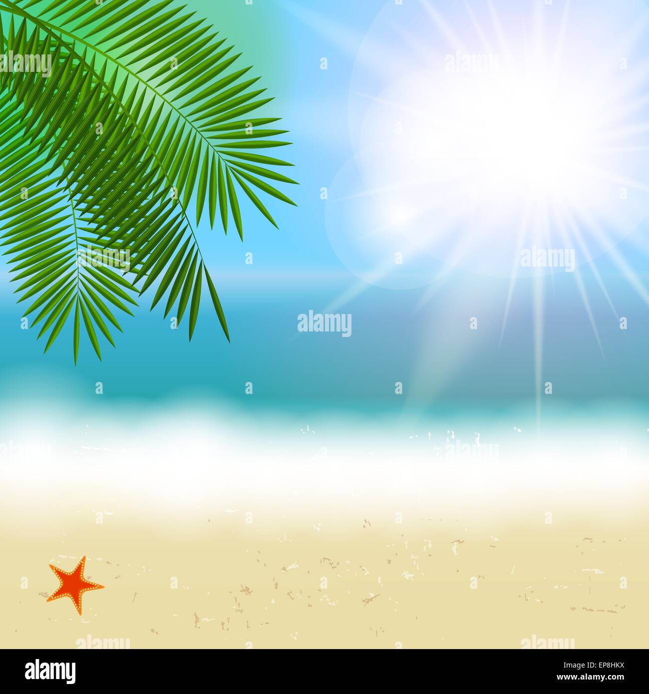 Summer Sunny Natural Background Vector Illustration Stock Vector Image ...