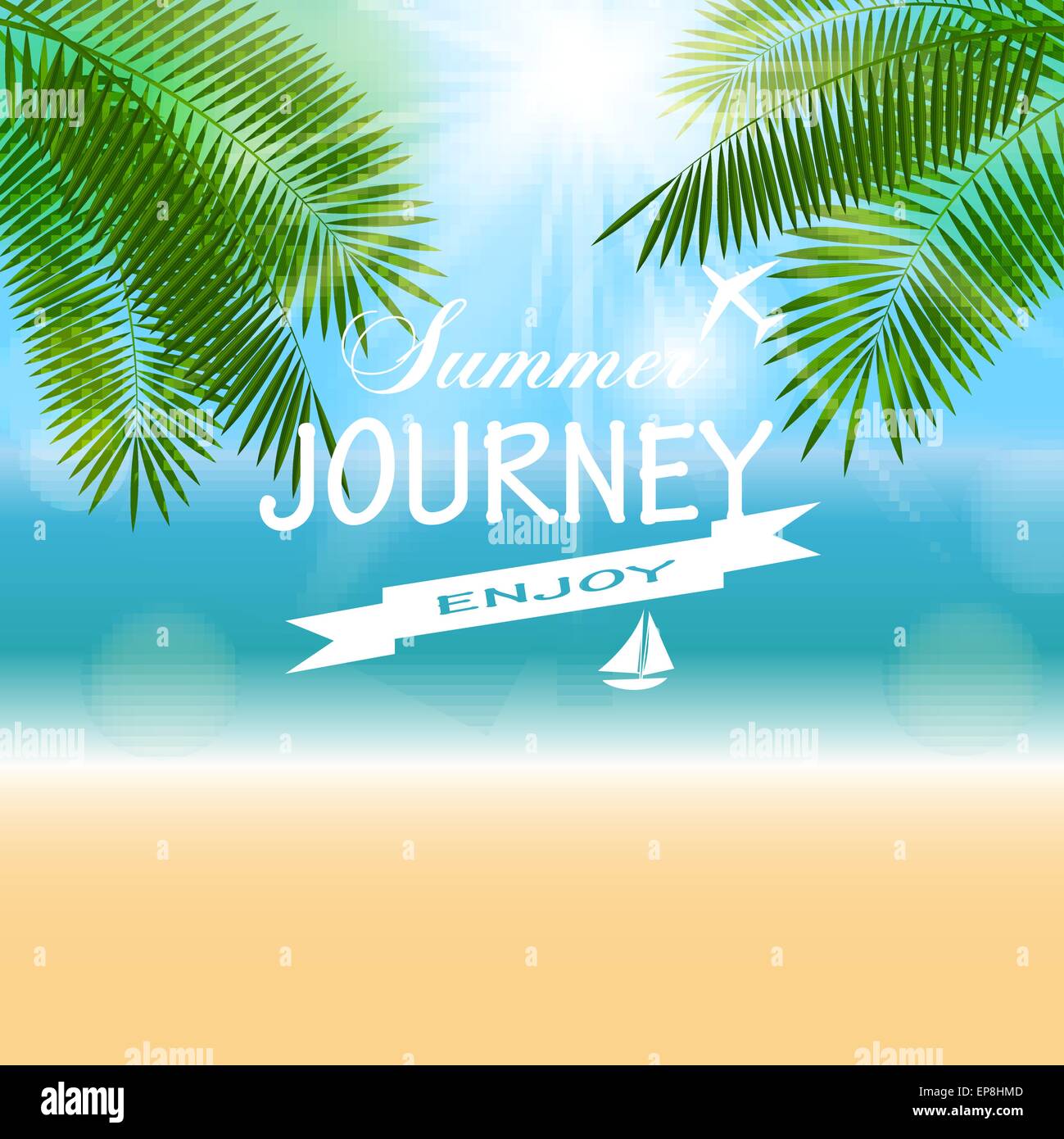 Summer Sunny Natural Background Vector Illustration Stock Vector Image ...
