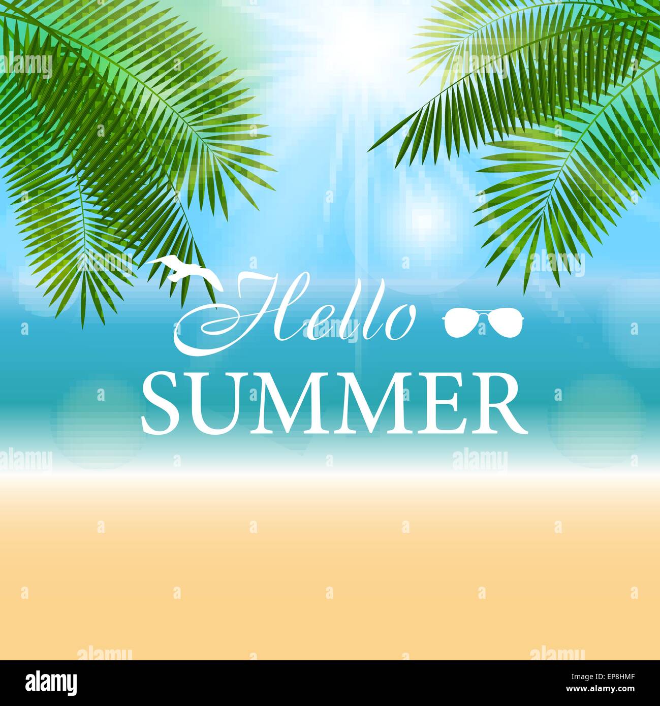 Summer Sunny Natural Background Vector Illustration Stock Vector Image ...