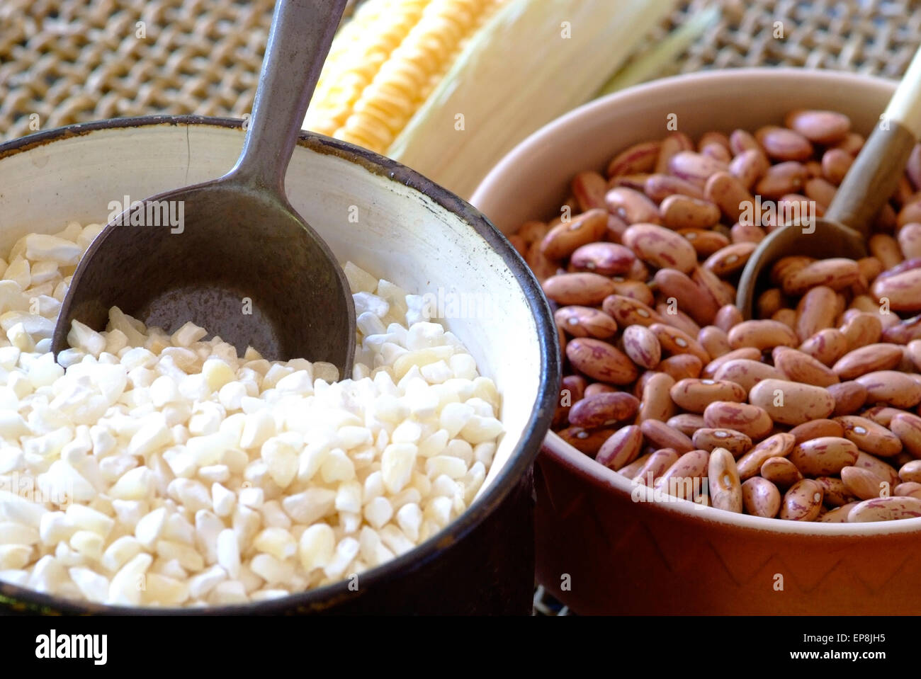 Samp and beans is a standard dish in South Africa often served as a ...