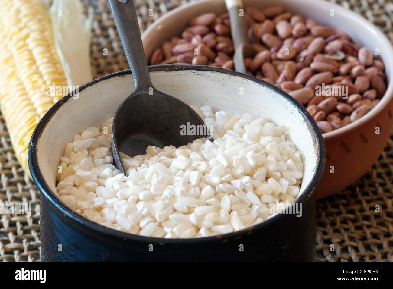 Samp and beans is a standard dish in South Africa often served as a ...