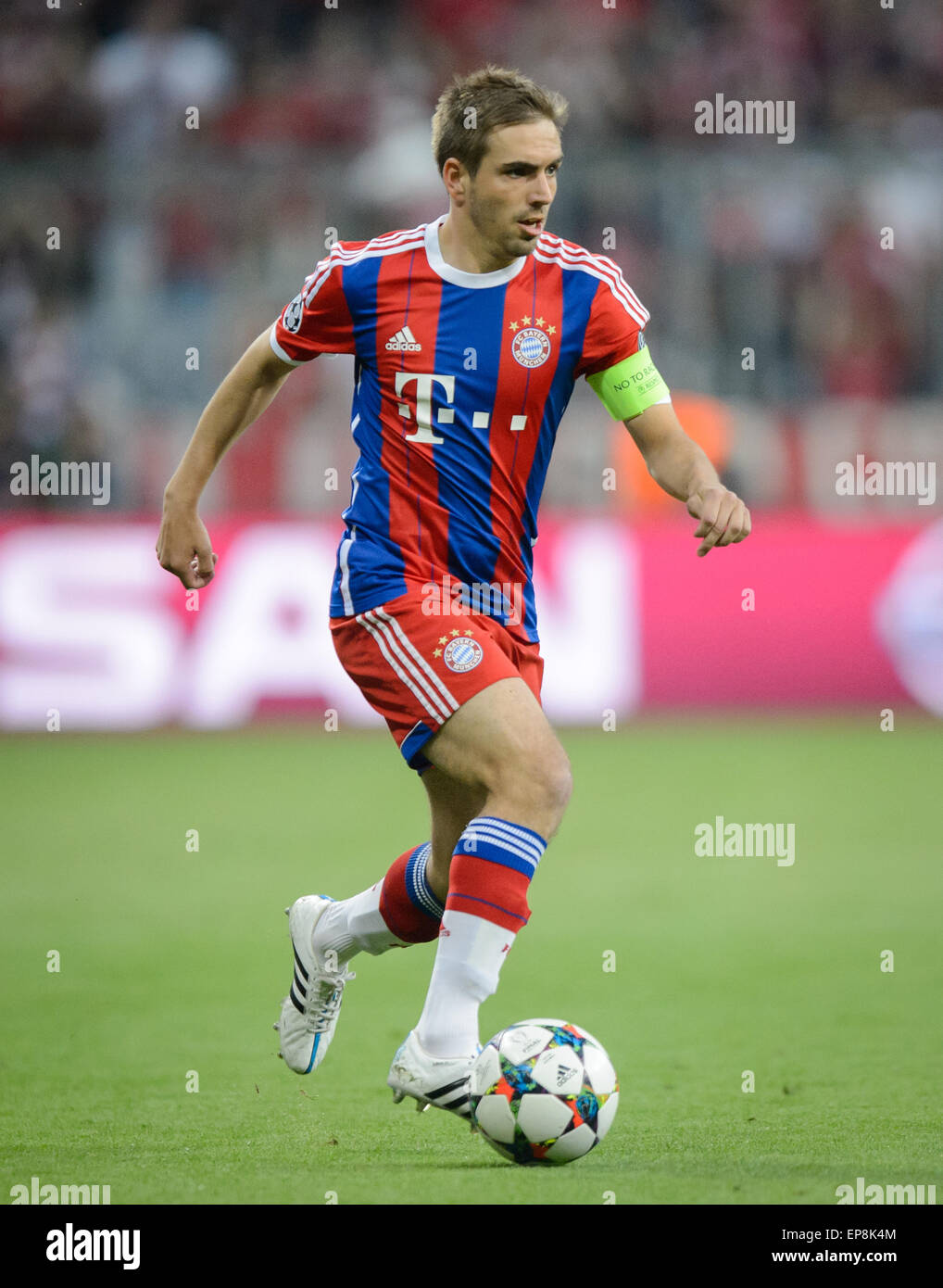 Munich's Philipp Lahm in action during the Champions League semi final ...