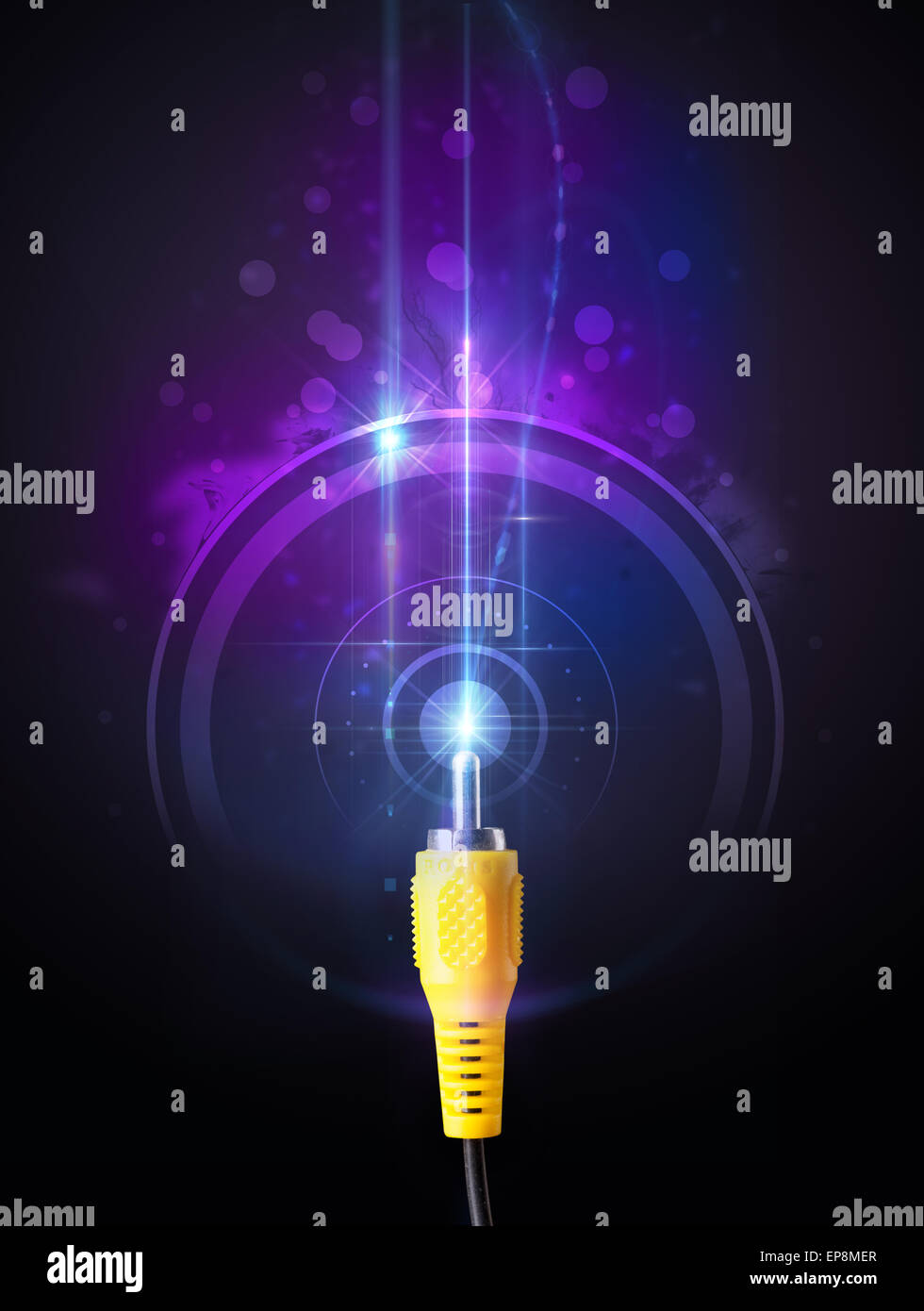 Glowing electric cable Stock Photo - Alamy