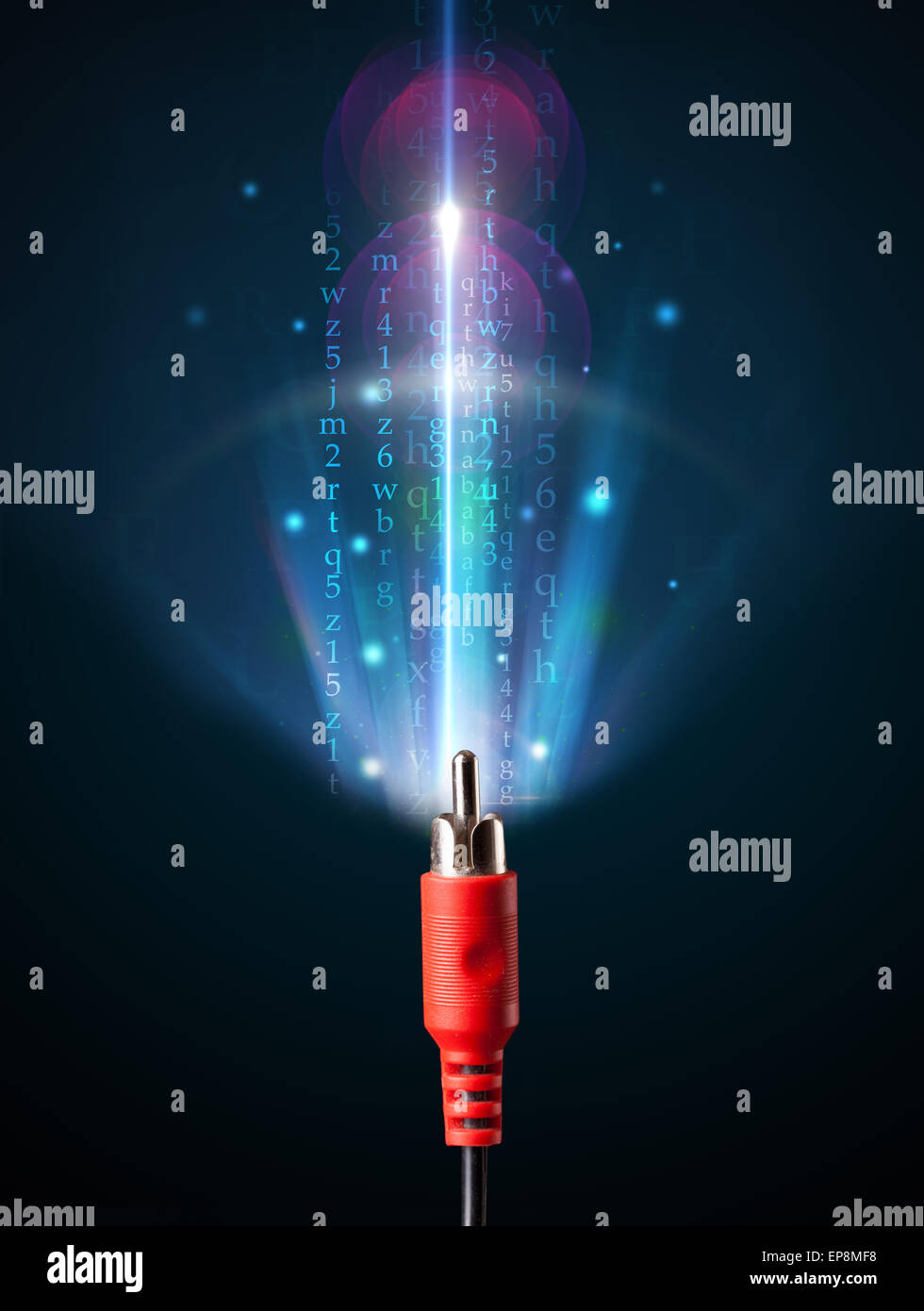 Glowing electric cable Stock Photo - Alamy
