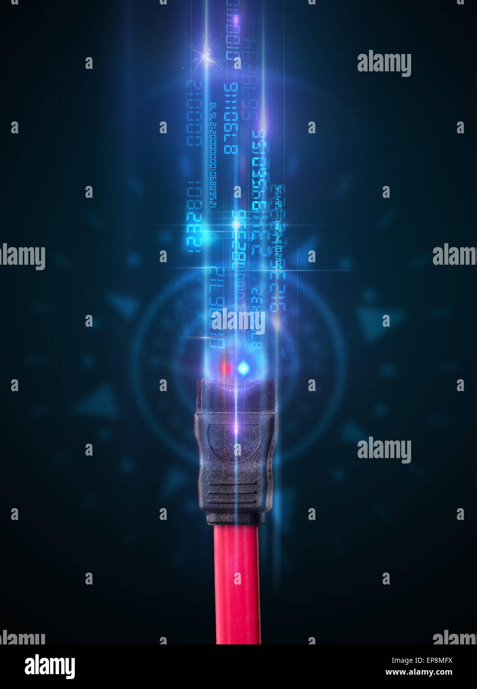 Glowing electric cable Stock Photo - Alamy