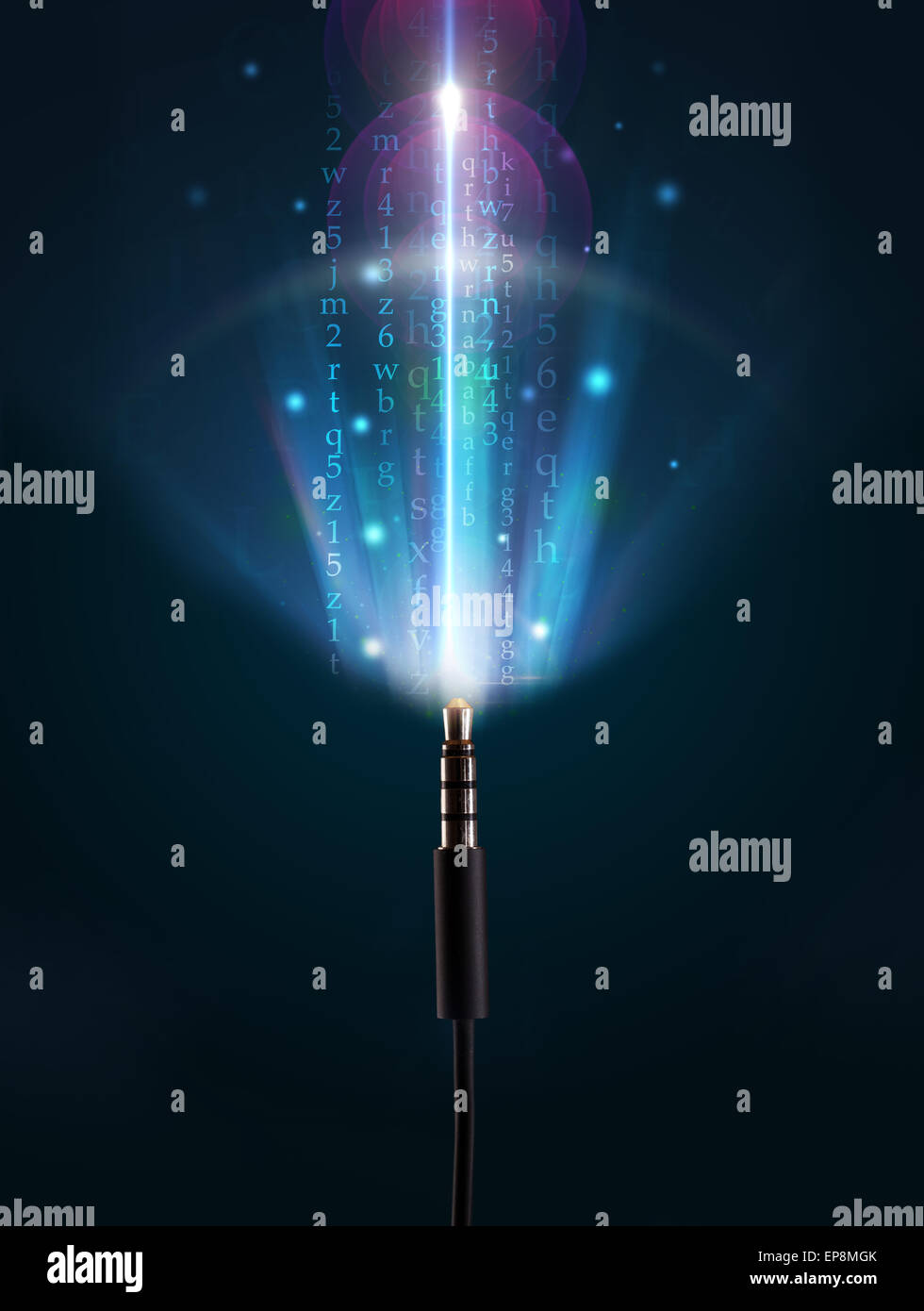 Glowing electric cable Stock Photo - Alamy