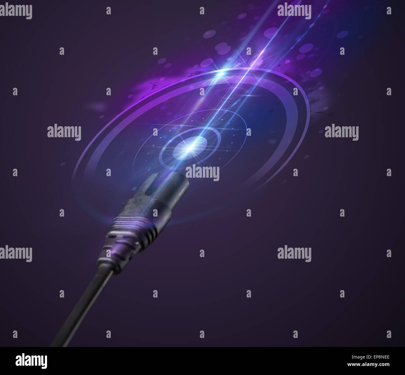 Glowing electric cable Stock Photo - Alamy