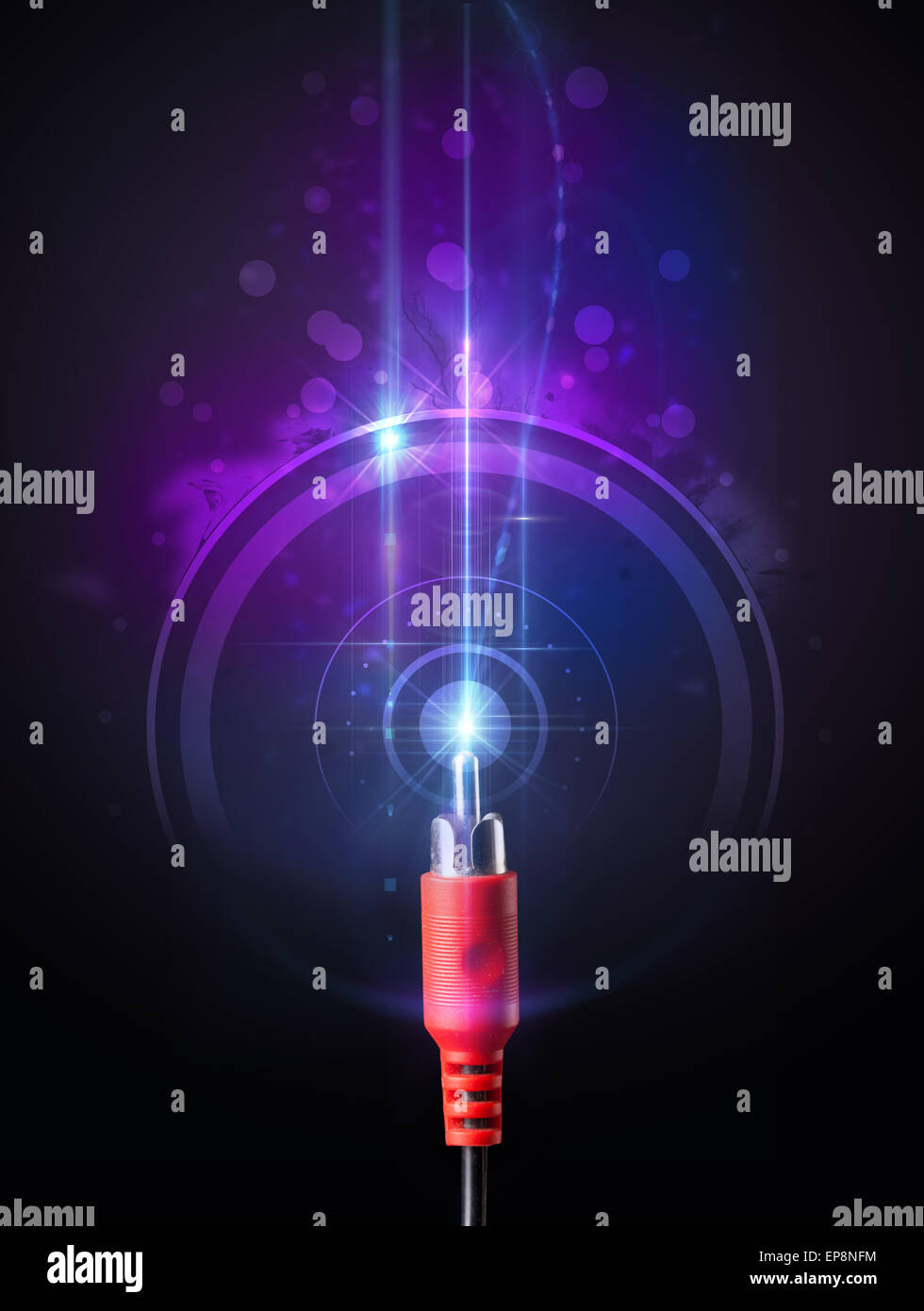 Glowing electric cable Stock Photo - Alamy