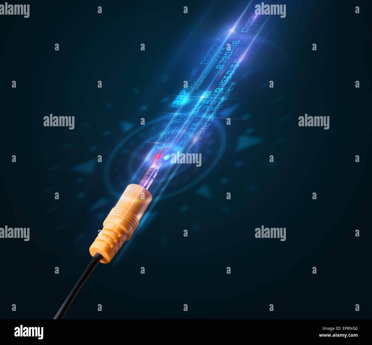 Glowing electric cable Stock Photo - Alamy