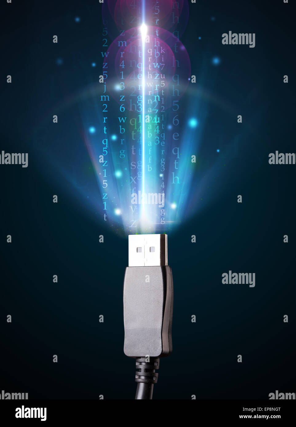 Glowing electric cable Stock Photo - Alamy