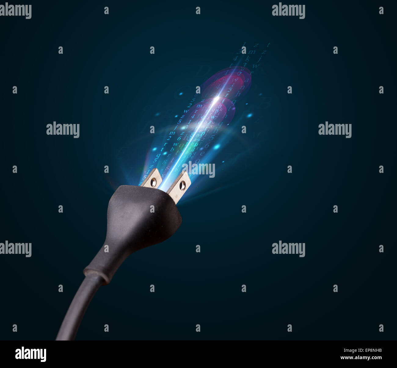 Glowing electric cable Stock Photo - Alamy