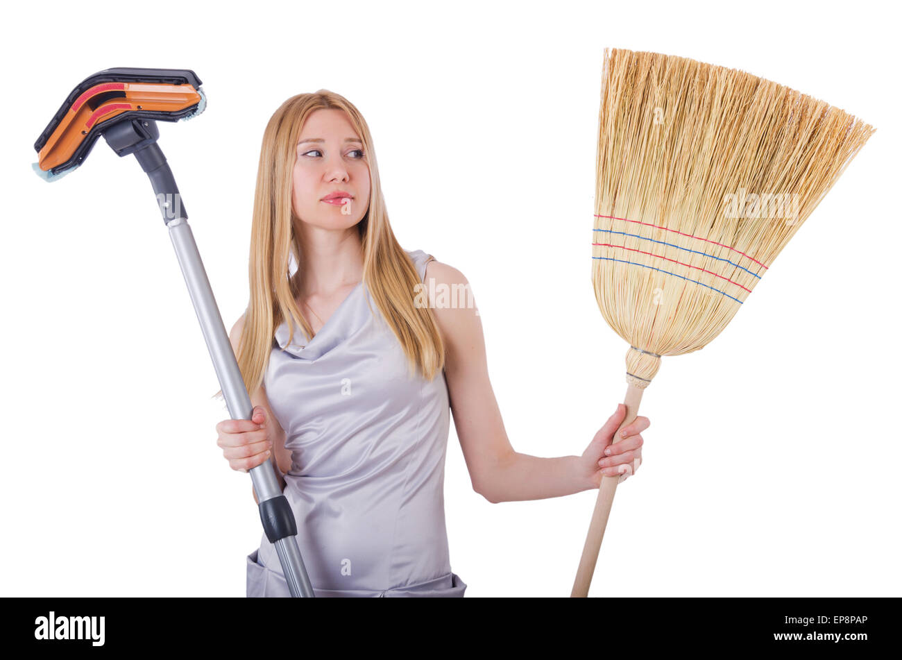 Woman doing housekeeping stuff at home Stock Photo - Alamy