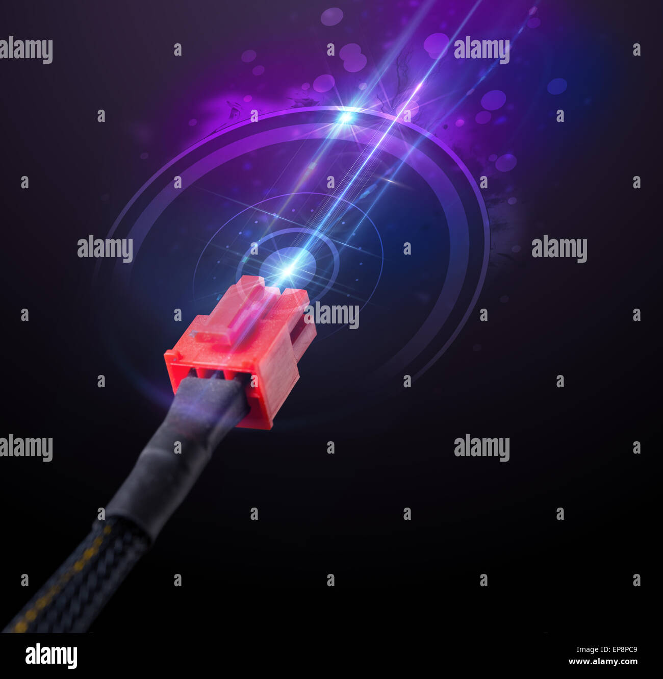 Glowing electric cable Stock Photo - Alamy