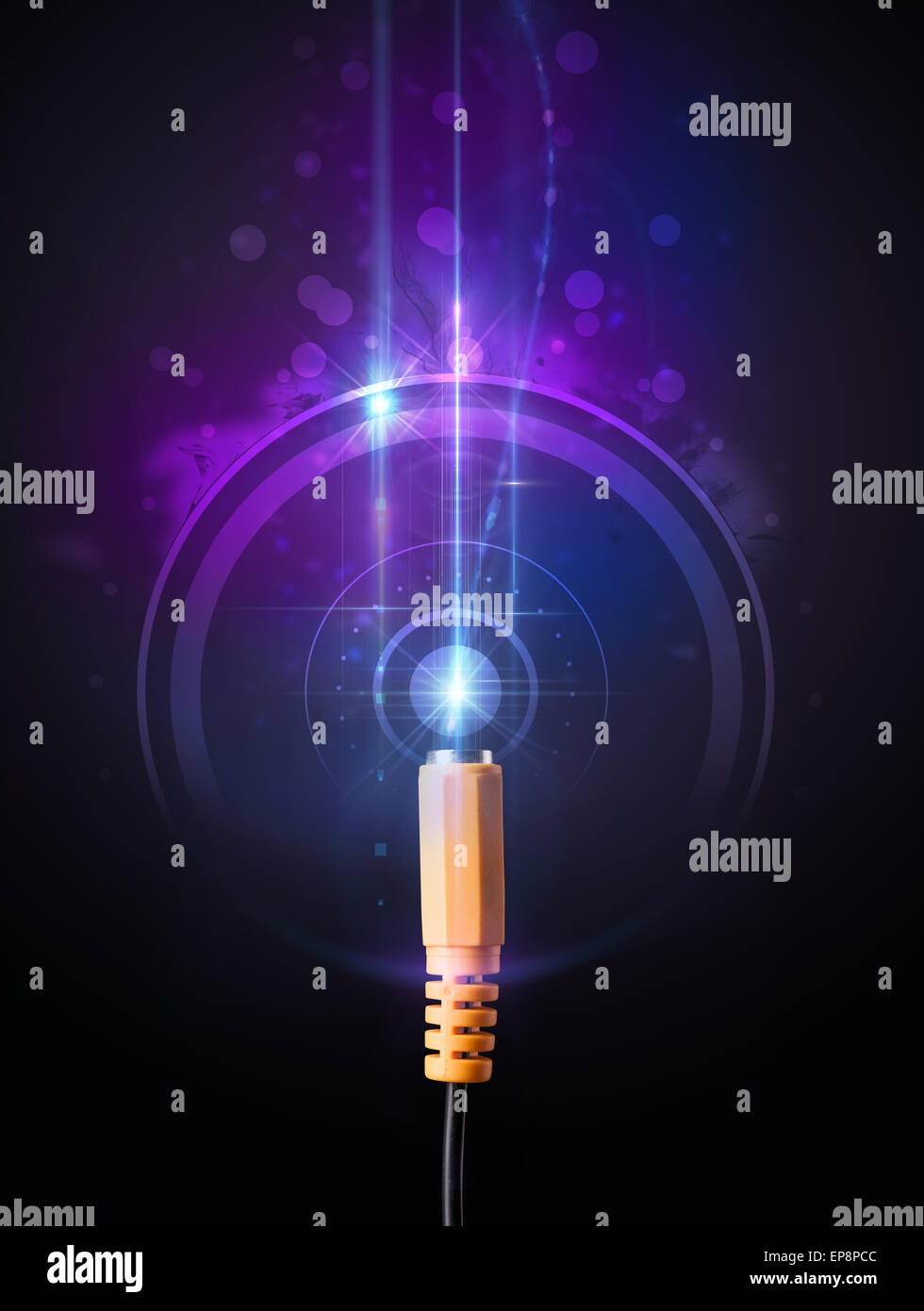 Glowing electric cable Stock Photo - Alamy