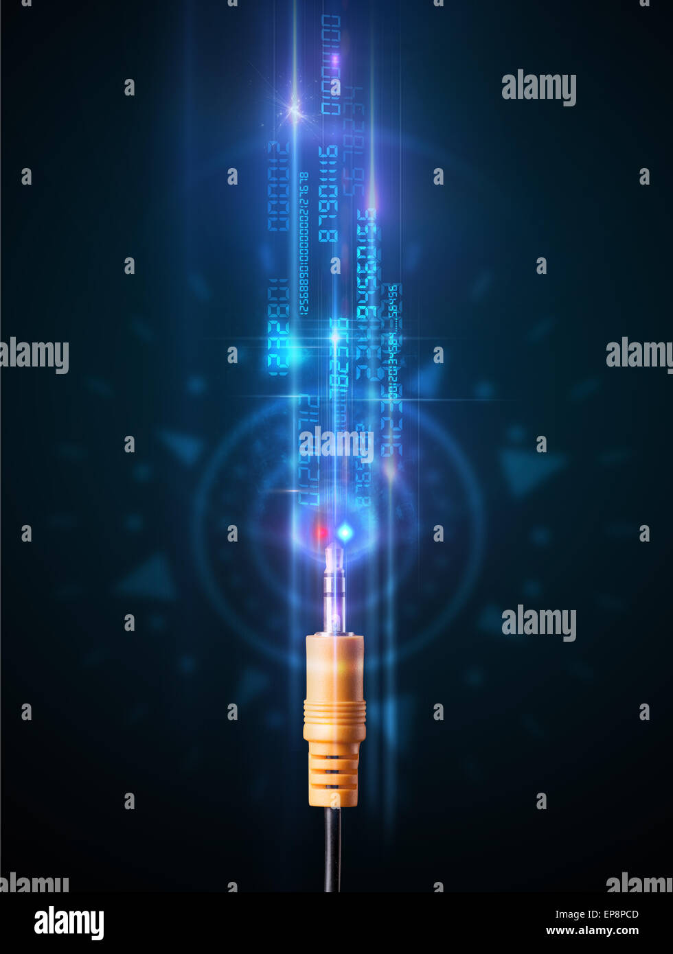 Glowing electric cable Stock Photo - Alamy