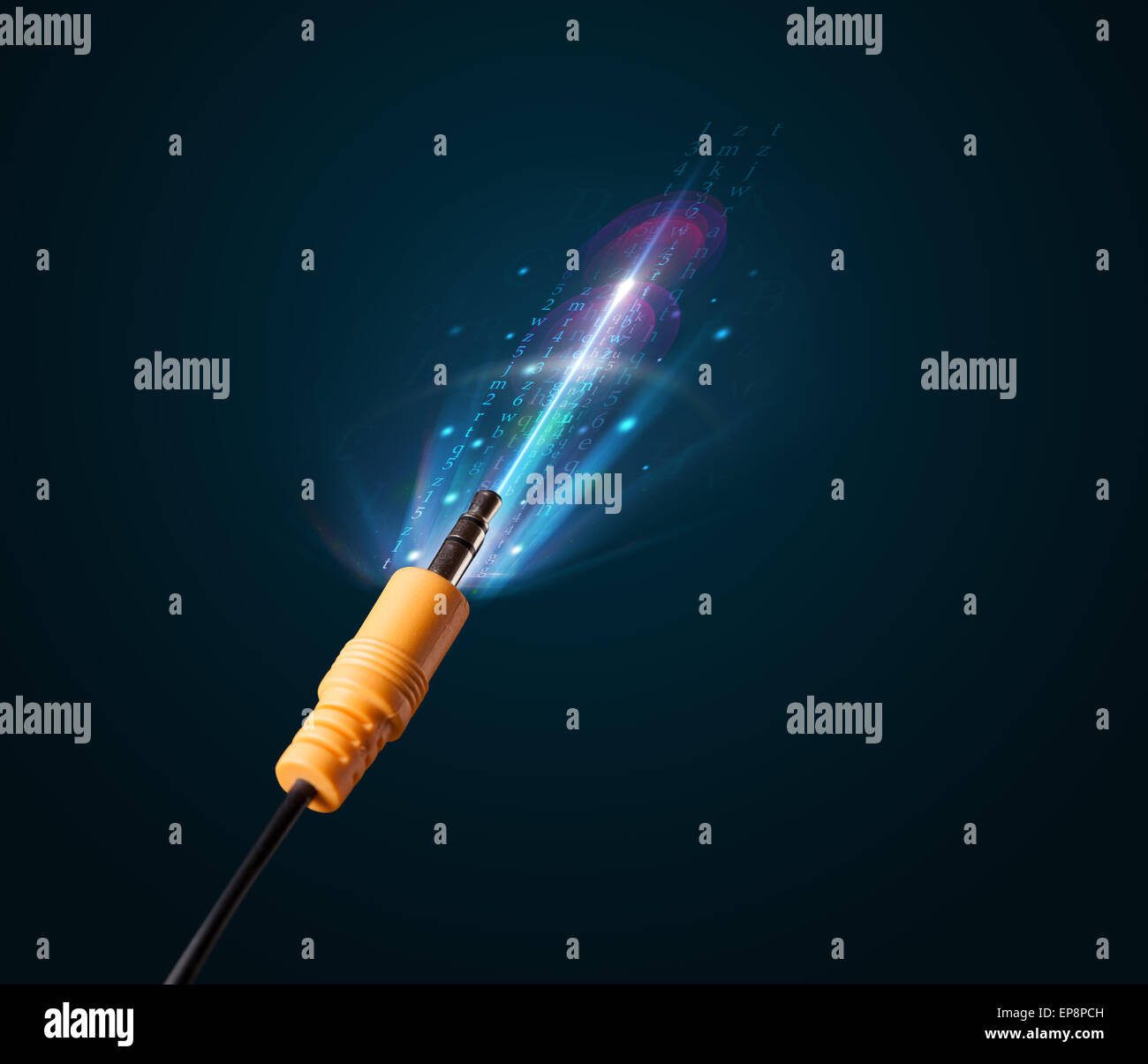 Glowing electric cable Stock Photo - Alamy