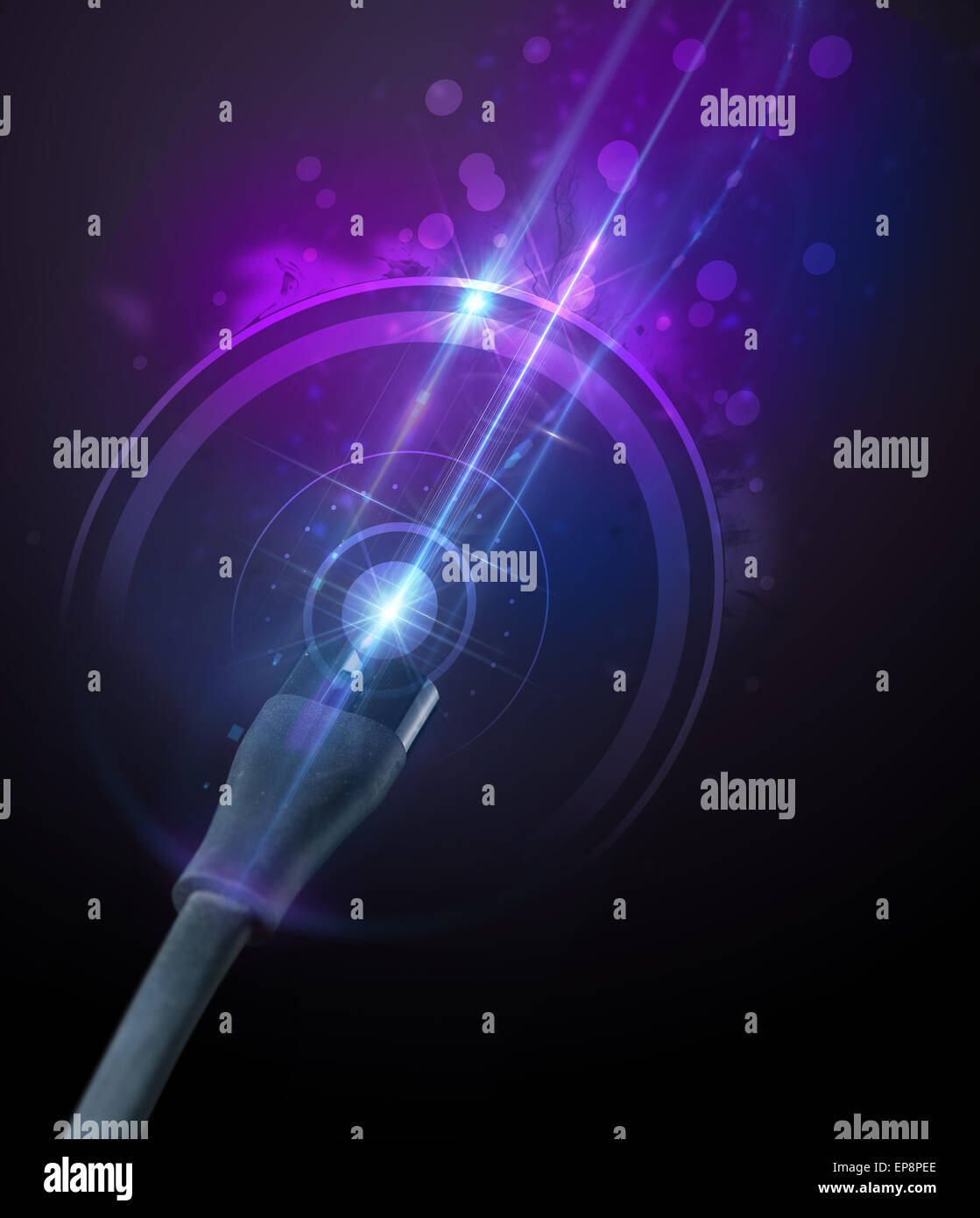 Glowing electric cable Stock Photo - Alamy