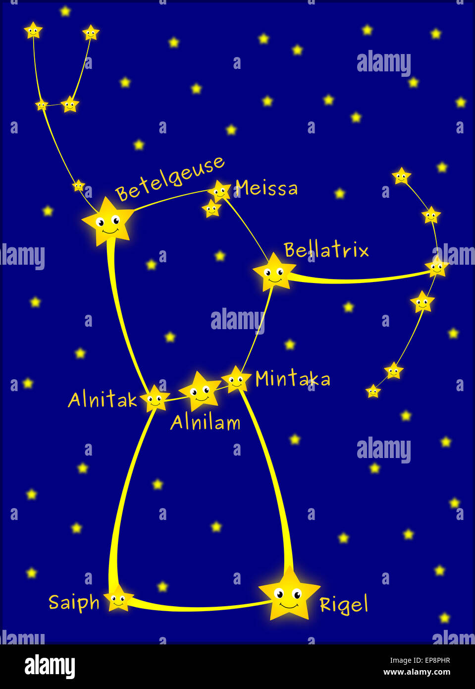 Orion constellation cartoon illustration hi-res stock photography and ...