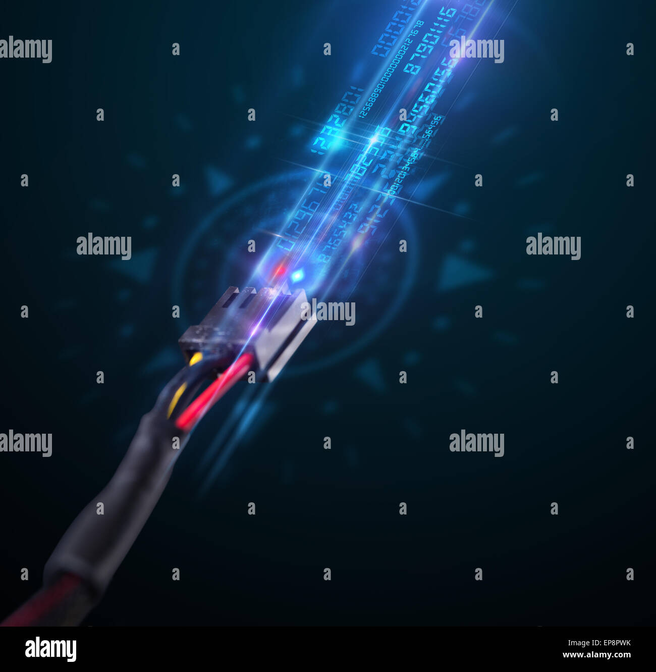 Glowing electric cable Stock Photo - Alamy