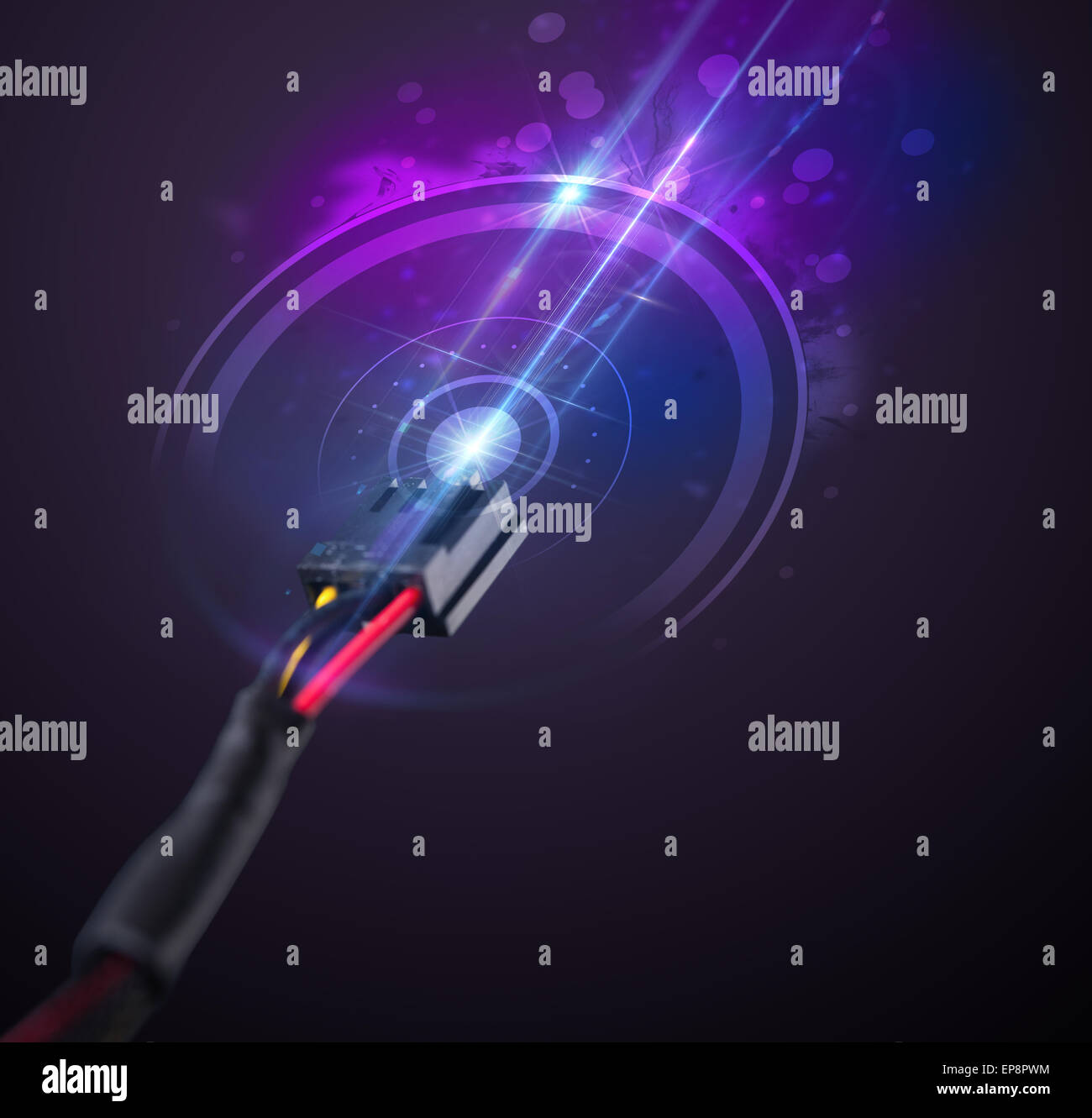 Glowing electric cable Stock Photo - Alamy