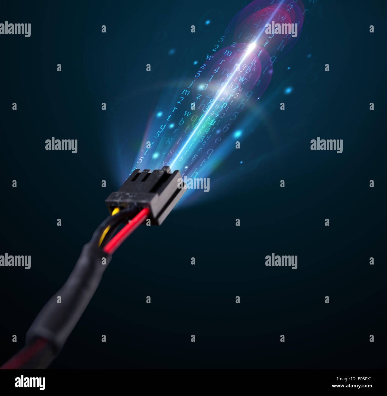 Glowing electric cable Stock Photo - Alamy