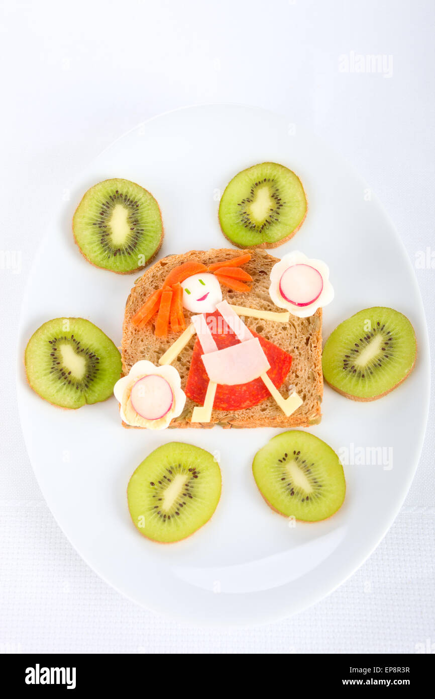 Girl sandwich ham hi-res stock photography and images - Alamy