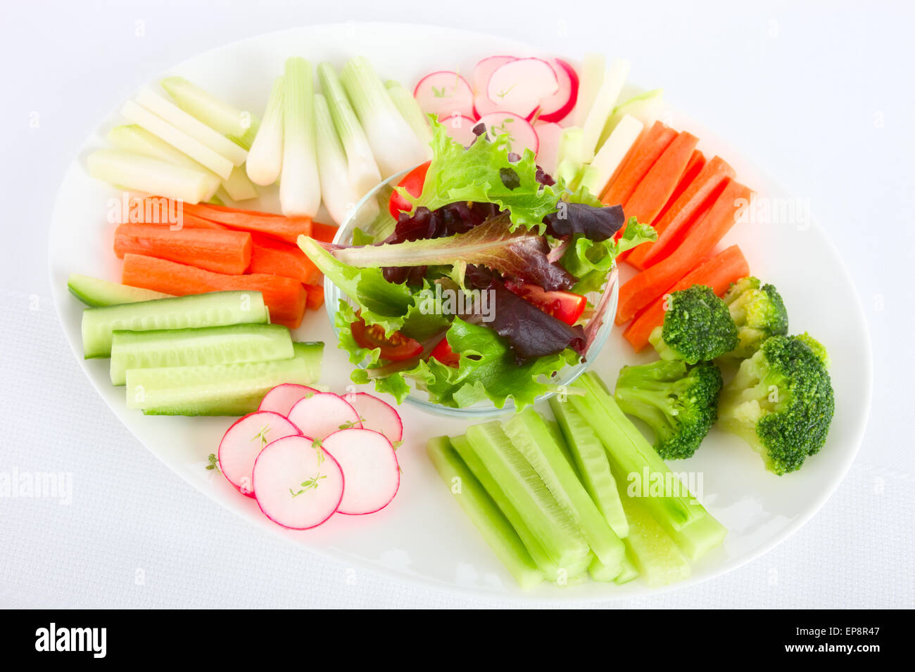 Sliced of raw vegetables Stock Photo - Alamy