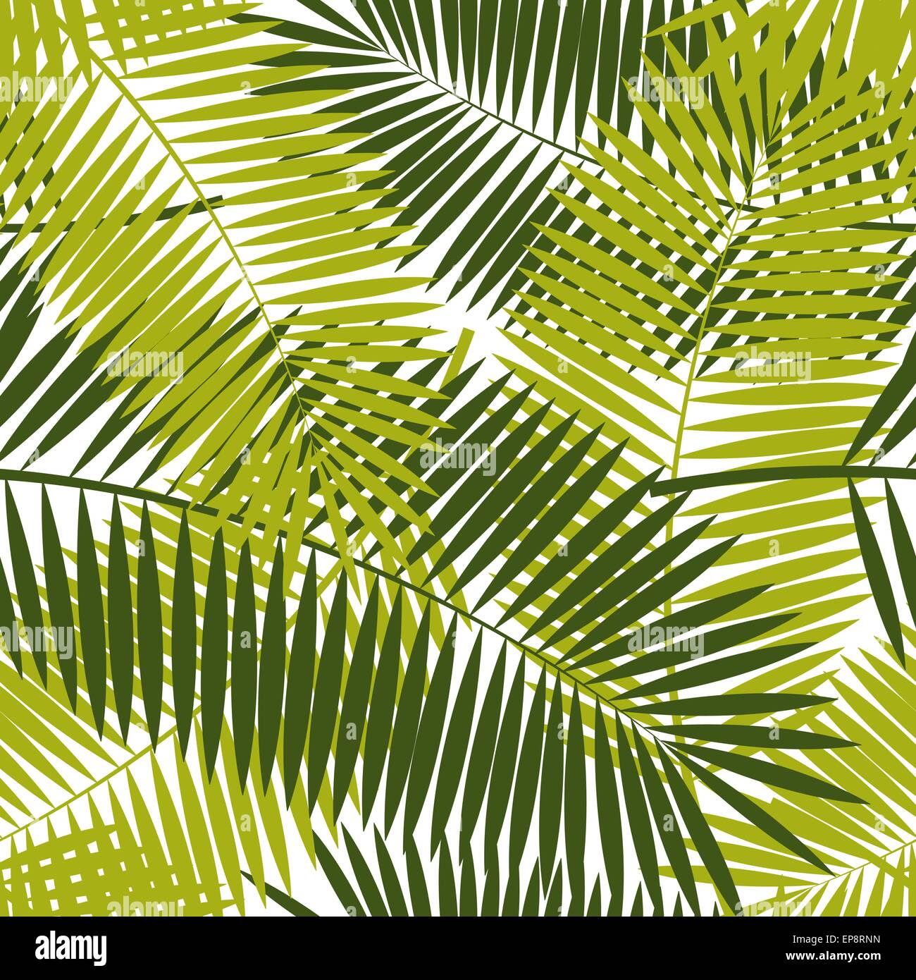 Palm Leaf Seamless Pattern Background Vector Illustration Stock Vector ...