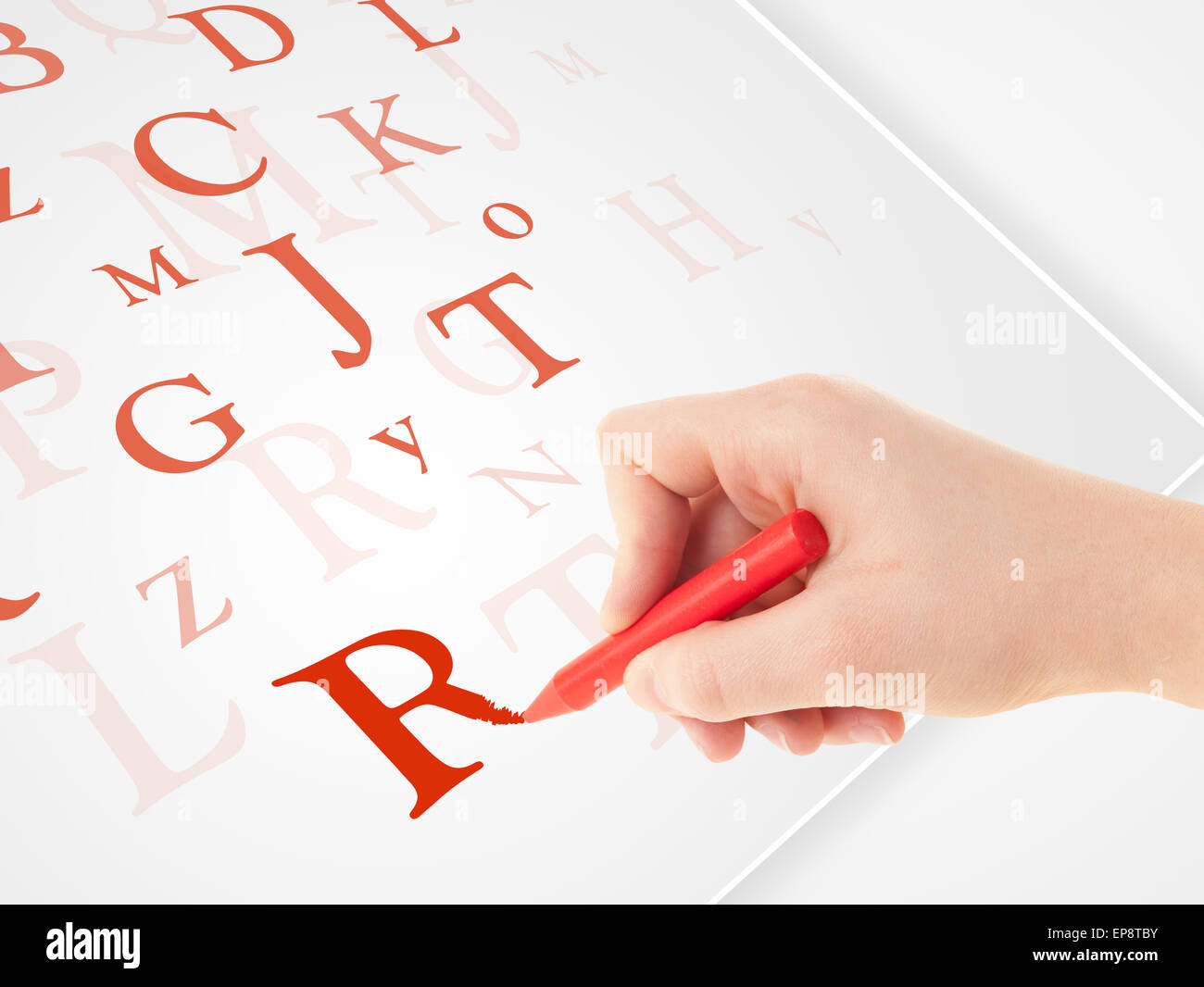 Writing abc pencil on white hi-res stock photography and images - Alamy