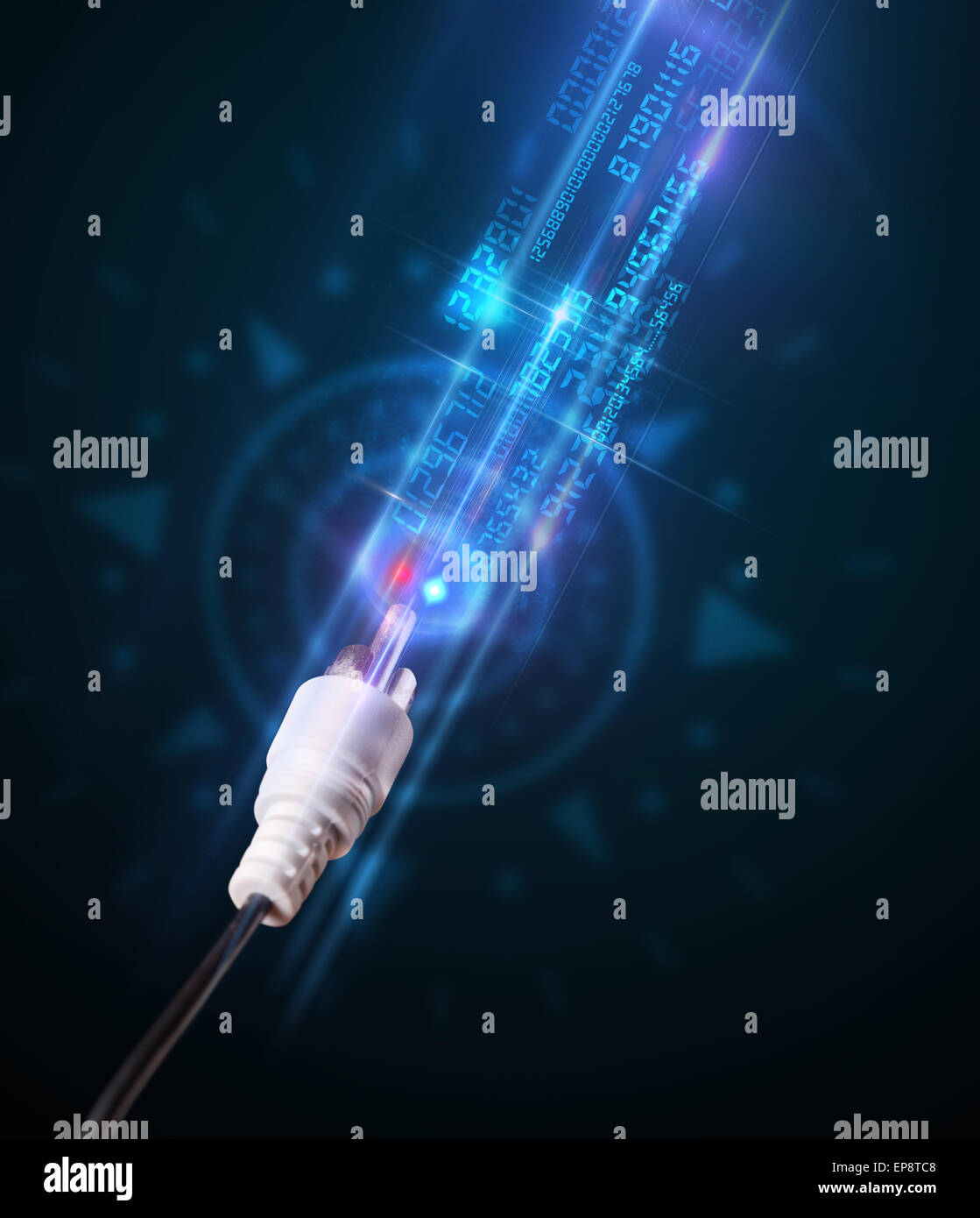 Glowing electric cable Stock Photo - Alamy