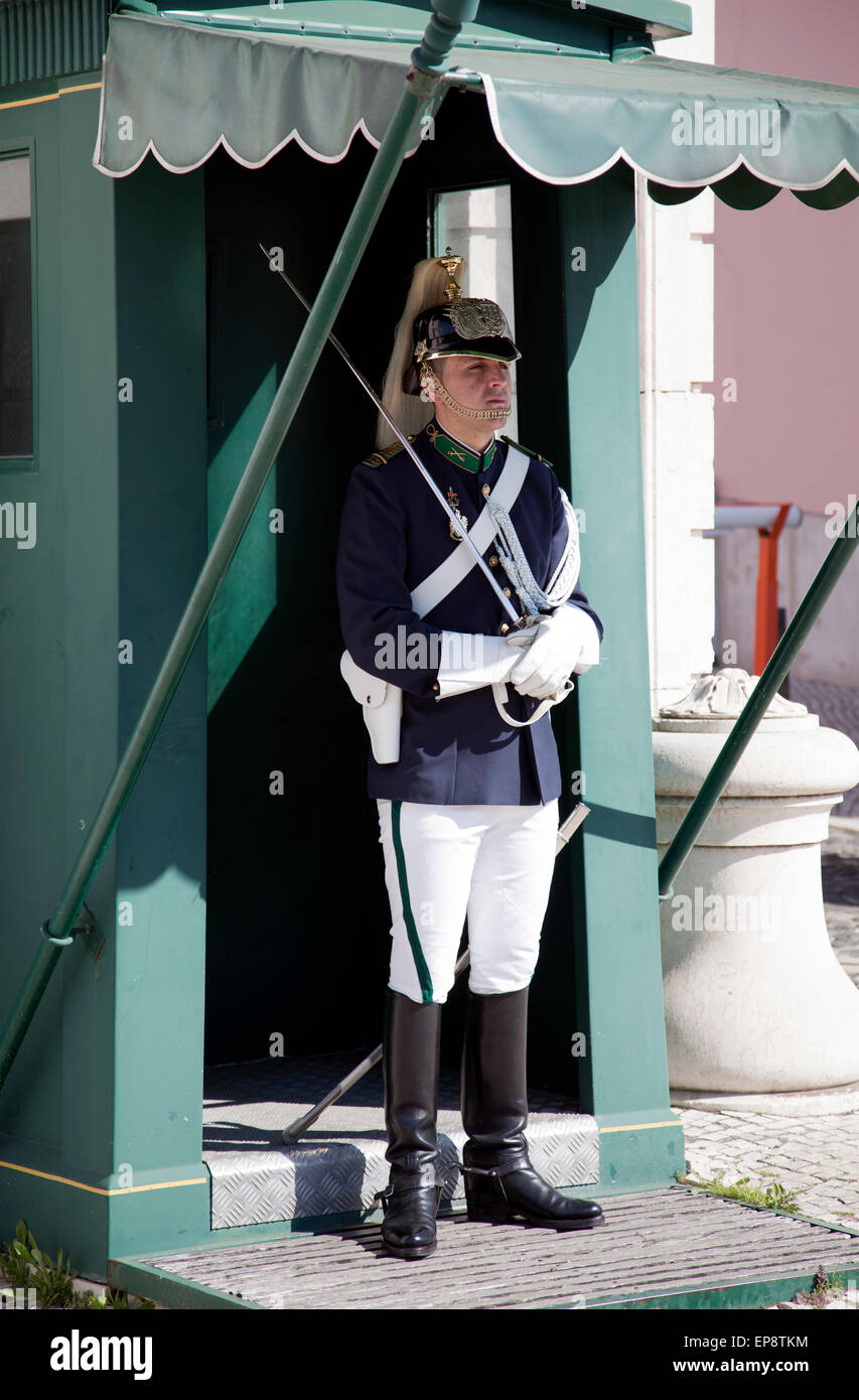 Guard Standing Outside National Palace of Belém in Belem - Lisbon ...