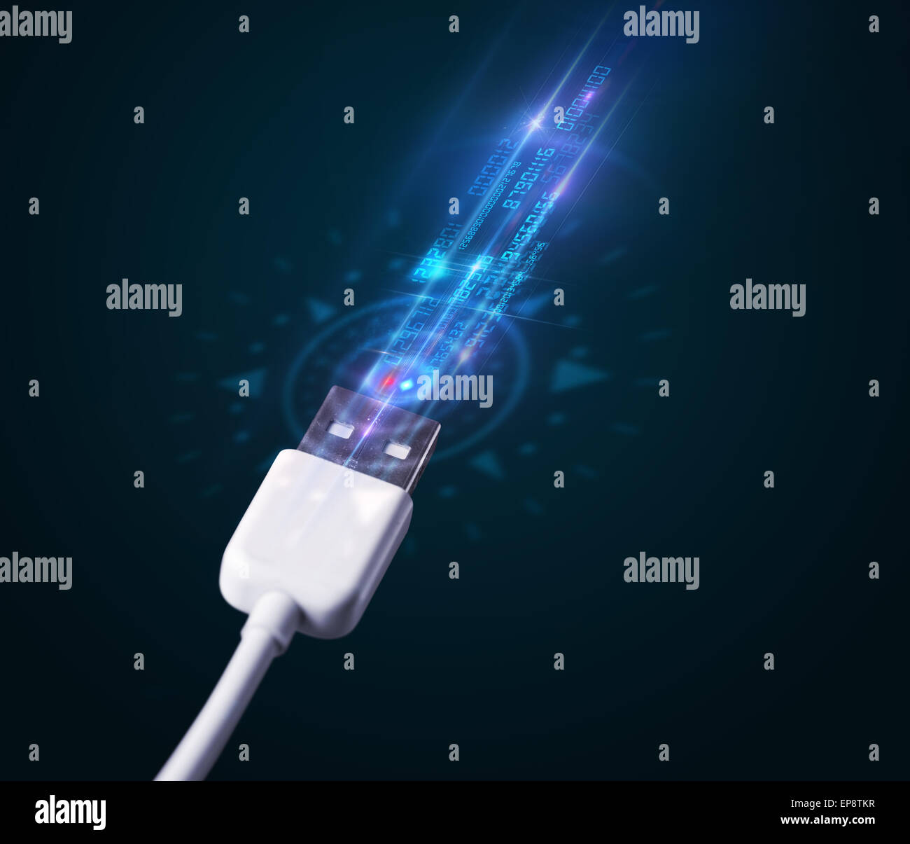 Glowing electric cable Stock Photo - Alamy