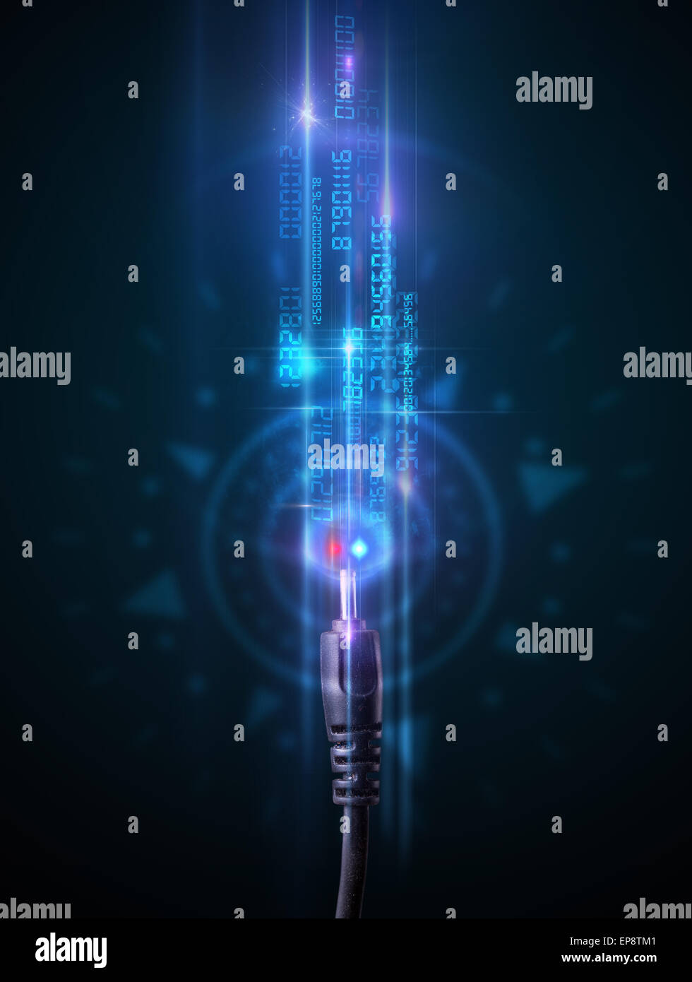 Glowing electric cable Stock Photo - Alamy