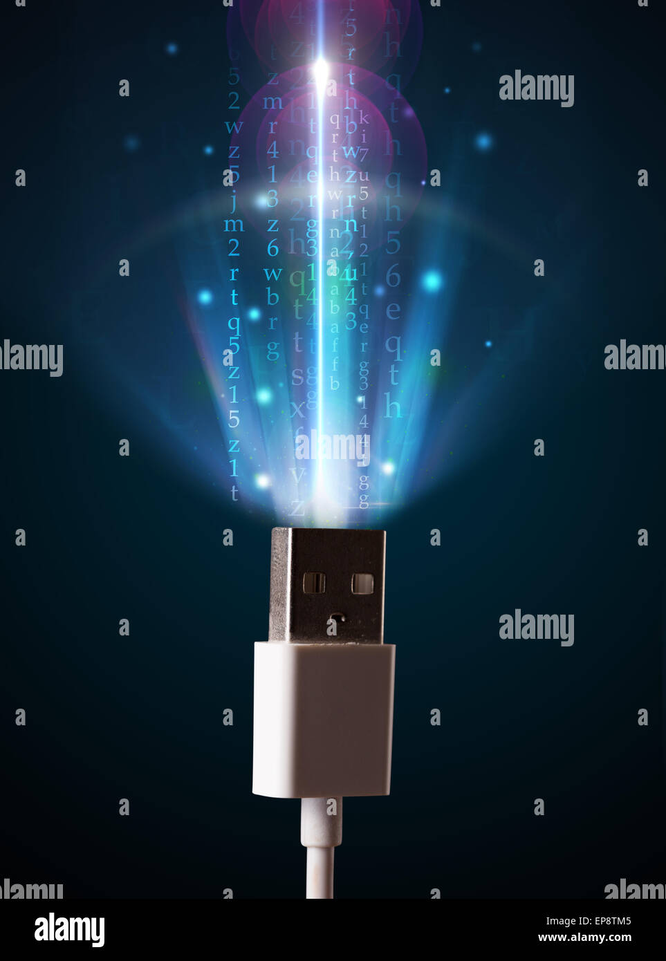 Glowing electric cable Stock Photo - Alamy