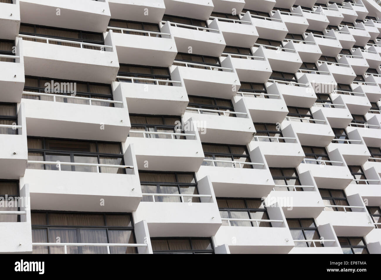 Pattern building facade with balconies Stock Photo - Alamy