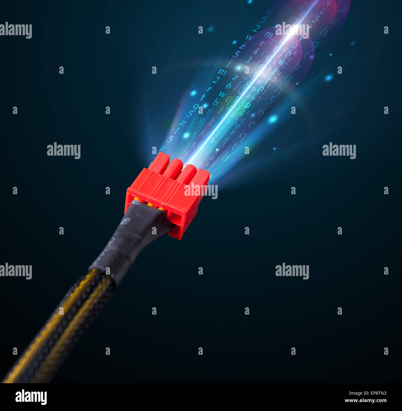 Glowing electric cable Stock Photo - Alamy