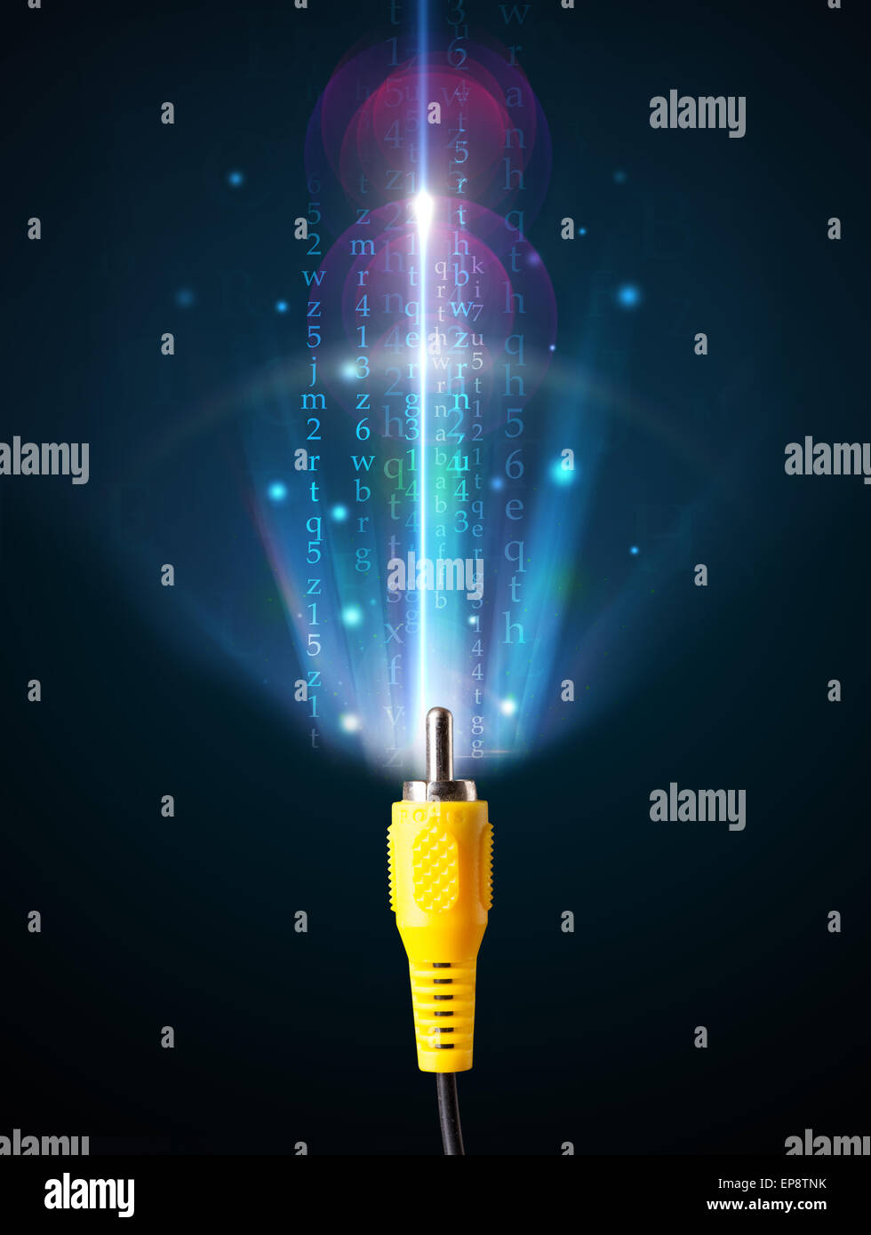Glowing electric cable Stock Photo - Alamy