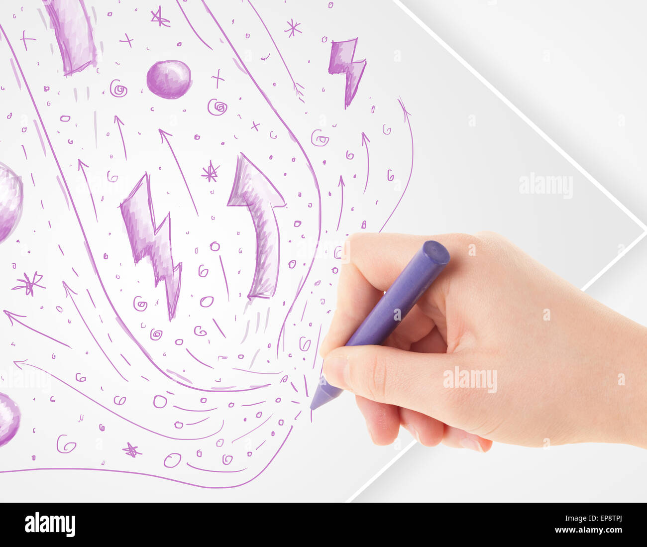 Hand drawing abstract sketches and doodles on paper Stock Photo - Alamy