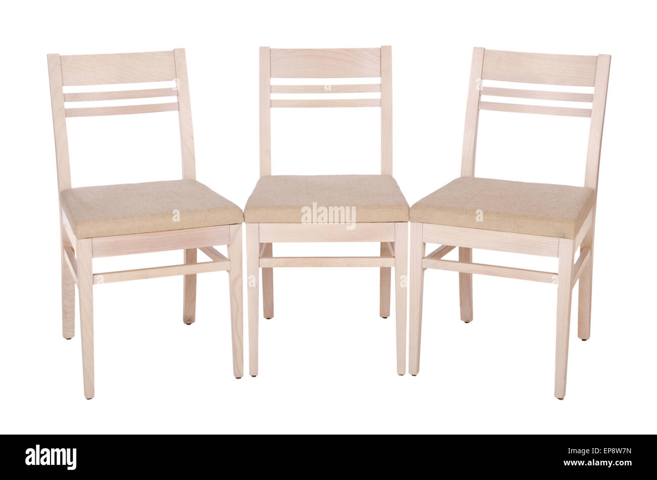 Set of chairs isolated on white Stock Photo - Alamy