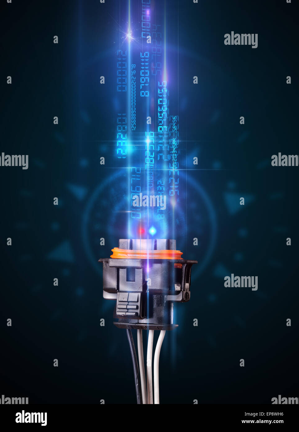 Glowing electric cable Stock Photo - Alamy